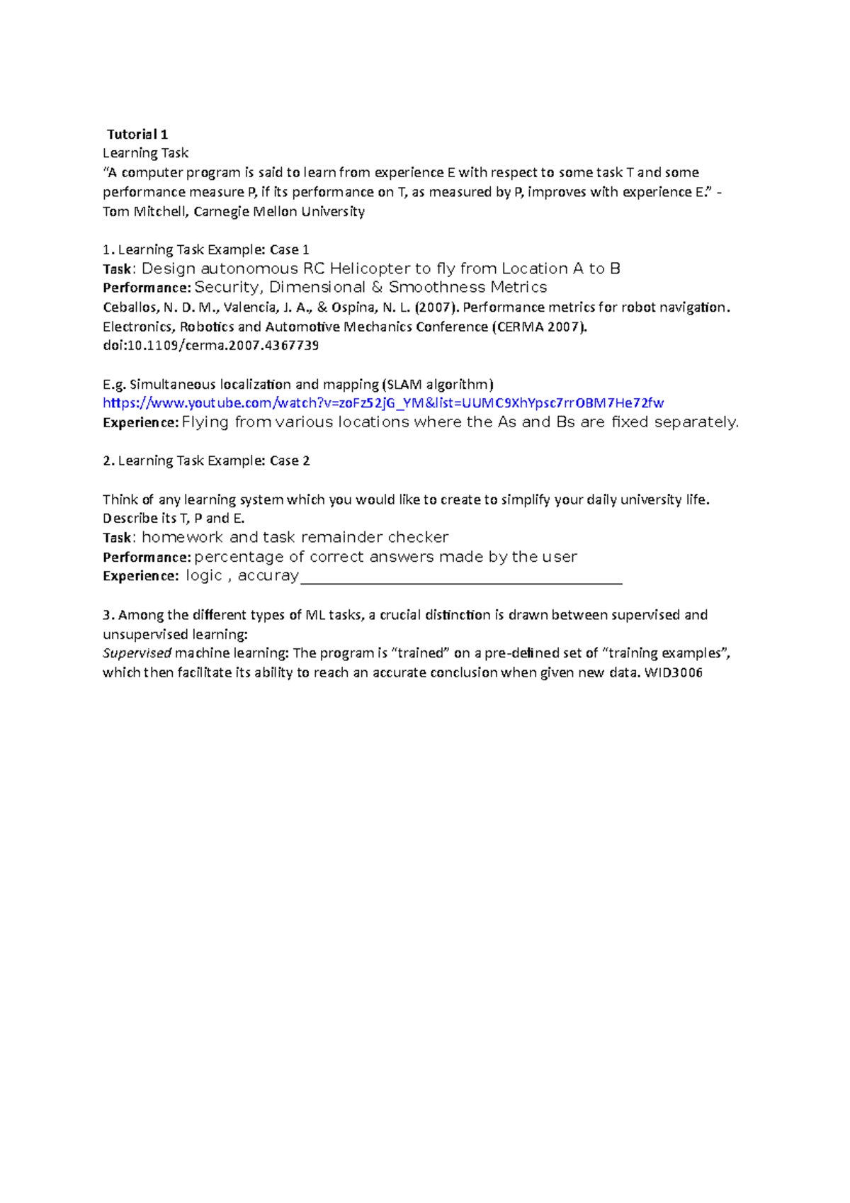 Tutorial 1 Introduction To Machine Learning Supervised And Unsupervised Learning Tutorial 1