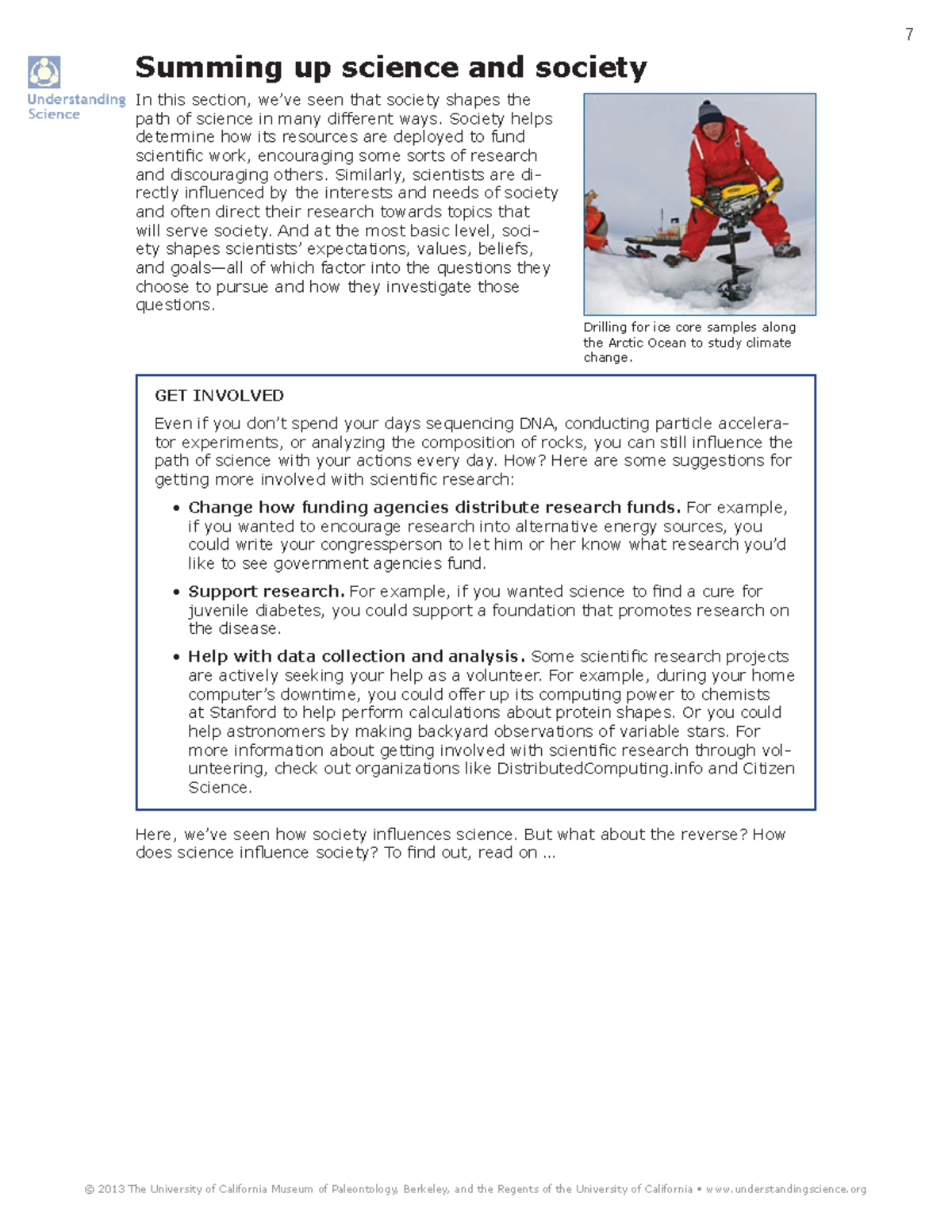 Science and society p5 - STC material - © 2013 The University of ...