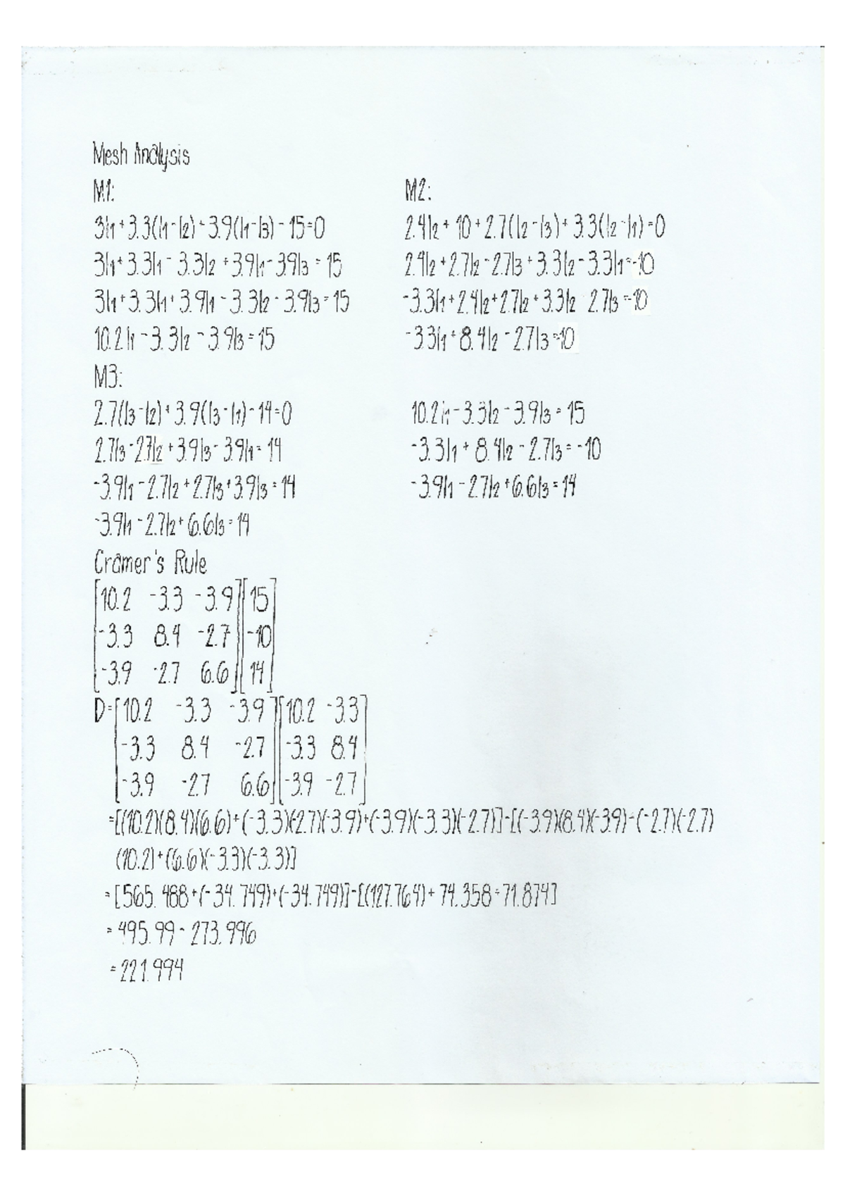 Expt 6 Calculations - Handwritten computations - Basic Electrical ...