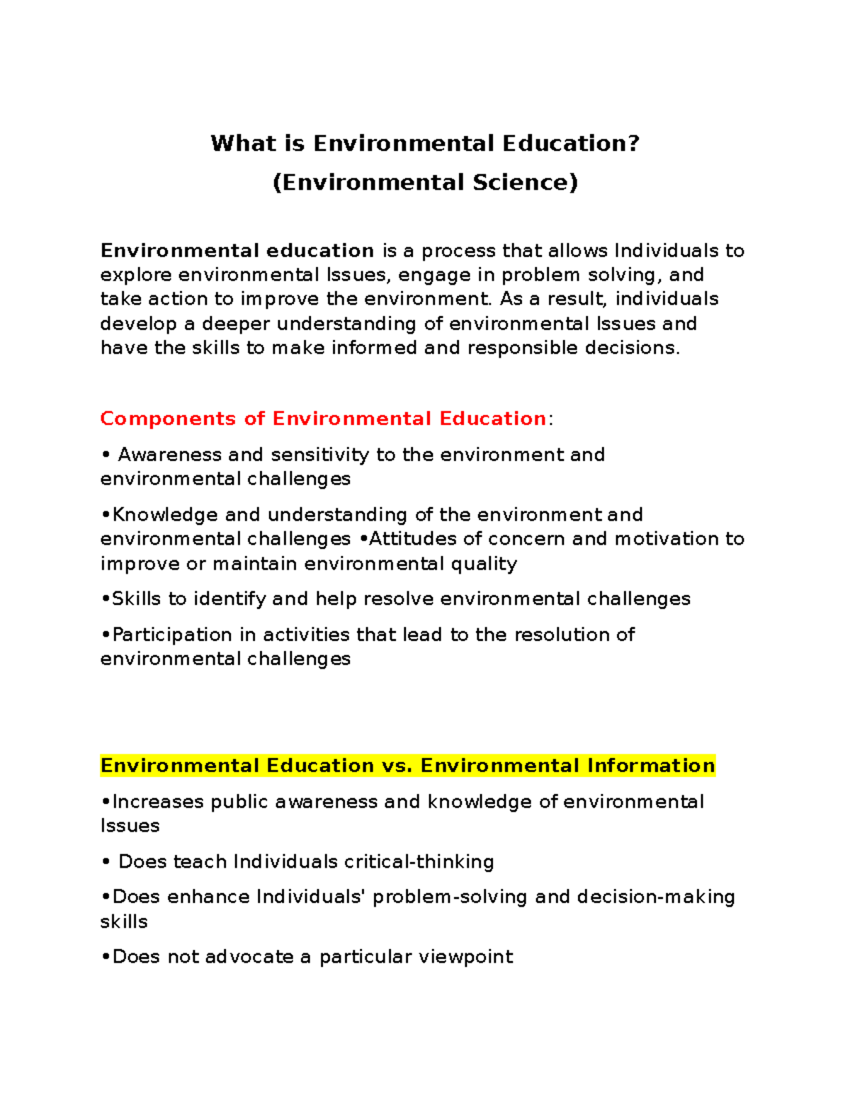Environmental-Envi.-educ - What is Environmental Education ...
