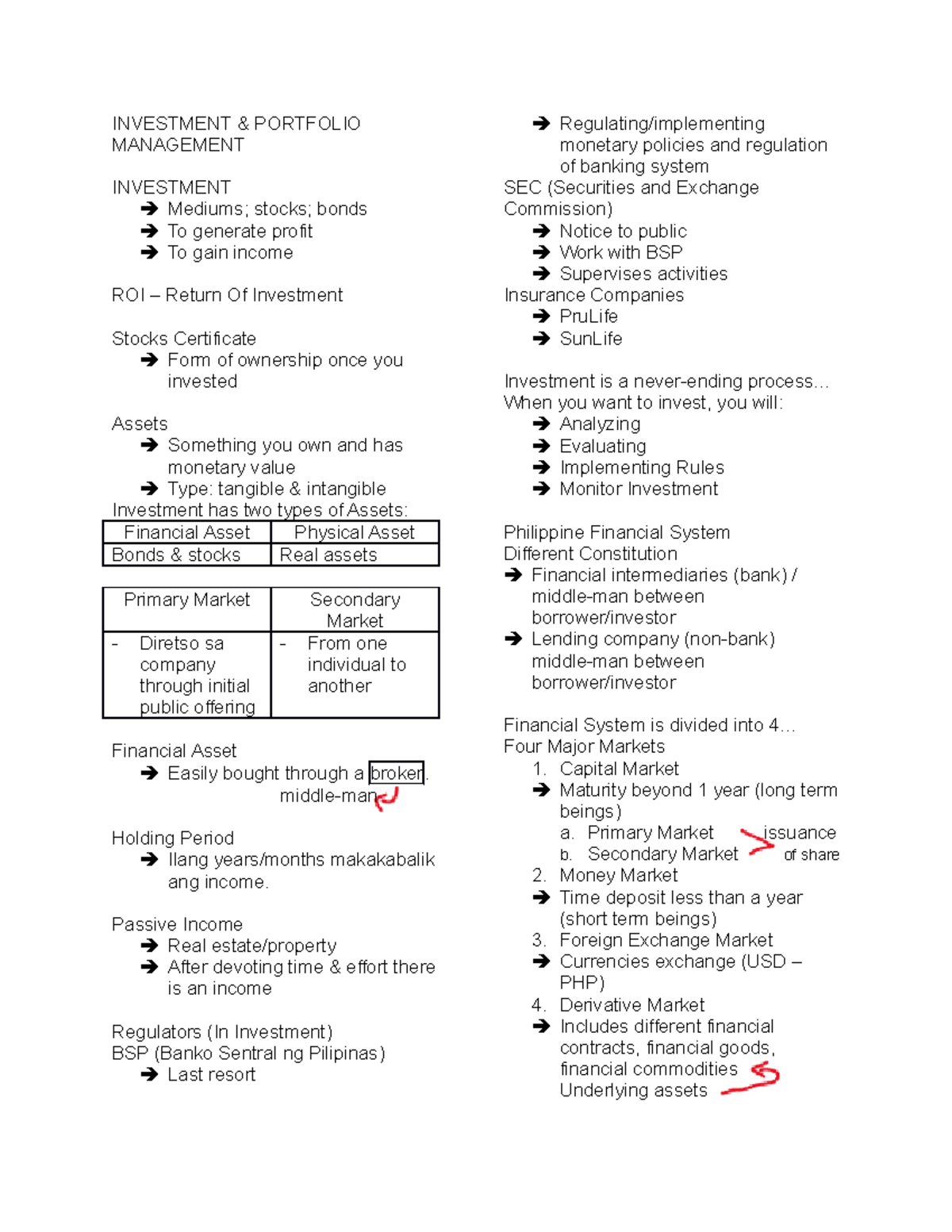 Investment - INVESTMENT & PORTFOLIO MANAGEMENT INVESTMENT Mediums ...