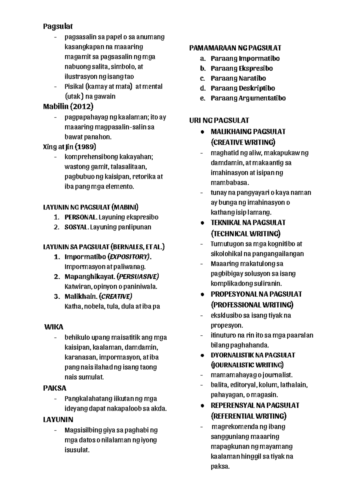 Filsala - gsh - Pagsulat pagsasalin sa papel o sa anumang kasangkapan ...