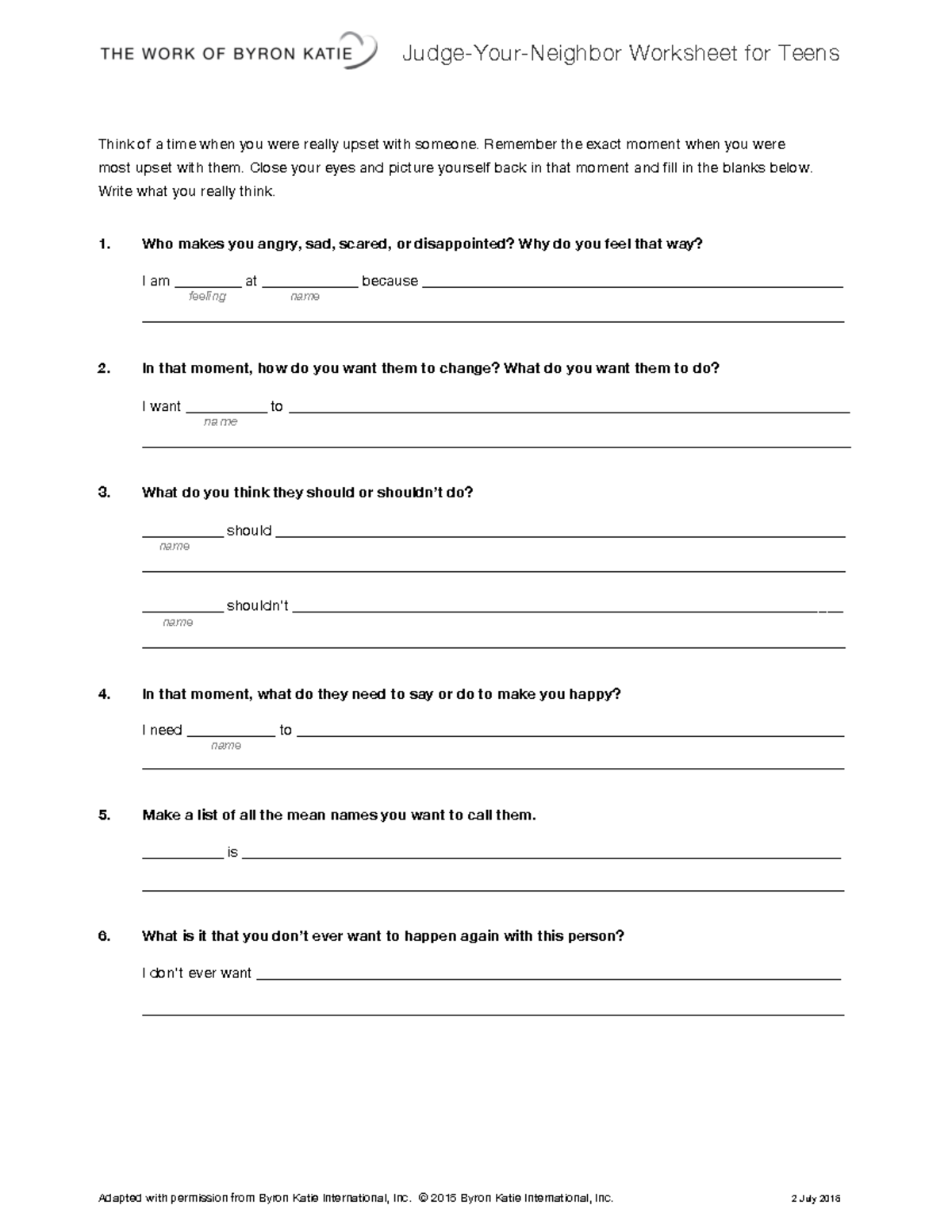 JYN eng teen 2Jul2015 r1 - Judge-Your-Neighbor Worksheet for Teens ...