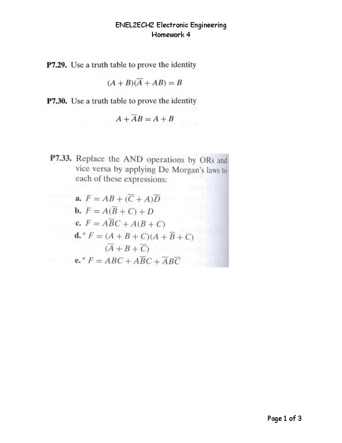 Tutorial 41 Practice Problems - ENEL2EC - ENEL2ECH2 Electronic ...