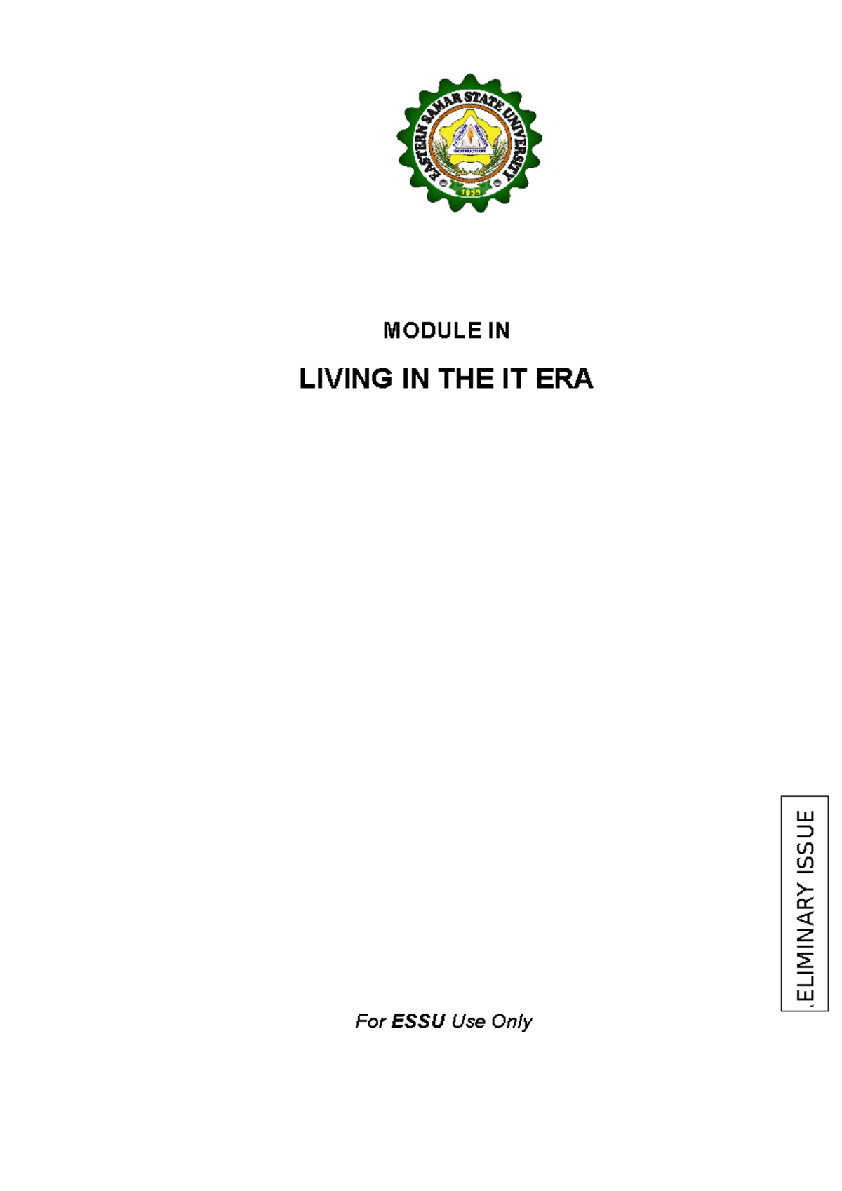 Living-in-the-IT-Era Rev2 1 - MODULE IN LIVING IN THE IT ERA For ESSU ...