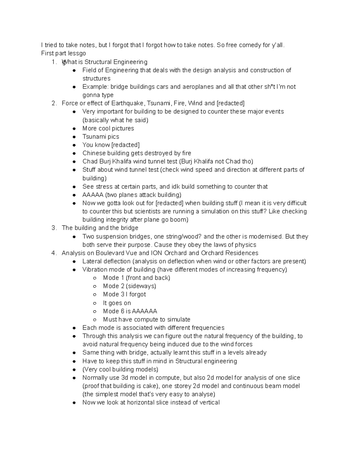 “I forgot to bring my laptop” (Session C) - I tried to take notes, but ...