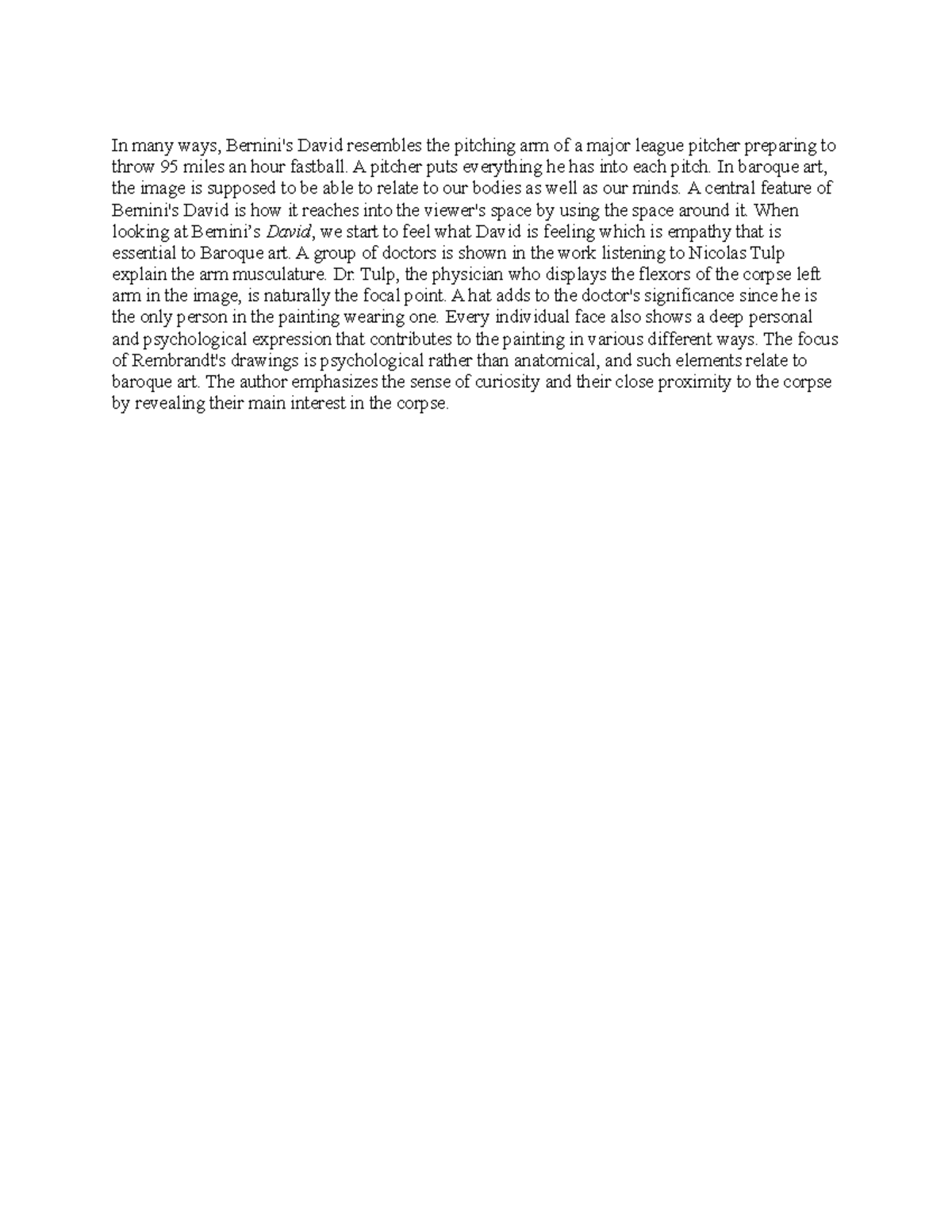 Discussion Question 7 Re-write - Ayesha Edhi - In many ways, Bernini's ...
