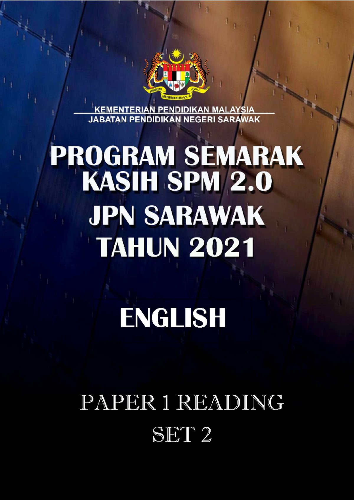 SK-2.0- English P1 S2 - sample of questions in form 4 secondary schools in Malaysia. credit for ...