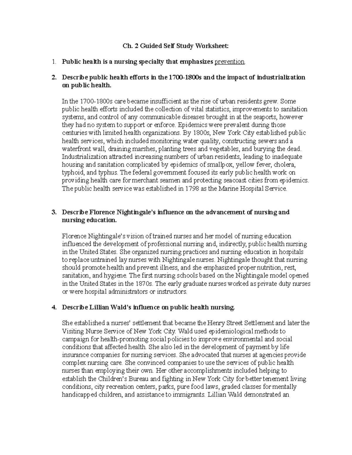 Ch. 2 Study Guide - chp. 2 review - Ch. 2 Guided Self Study Worksheet ...