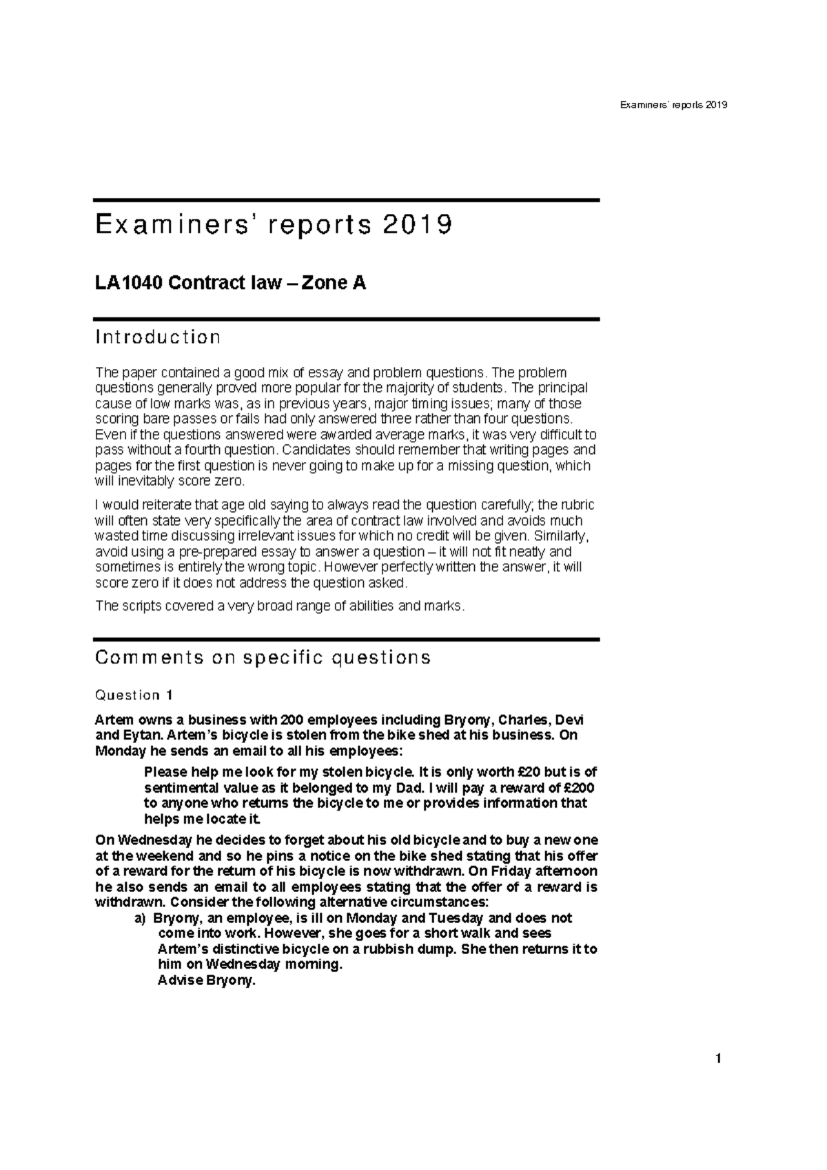 Contract-report-2019-A 240424 122448 - Examiners’ reports 2019 ...