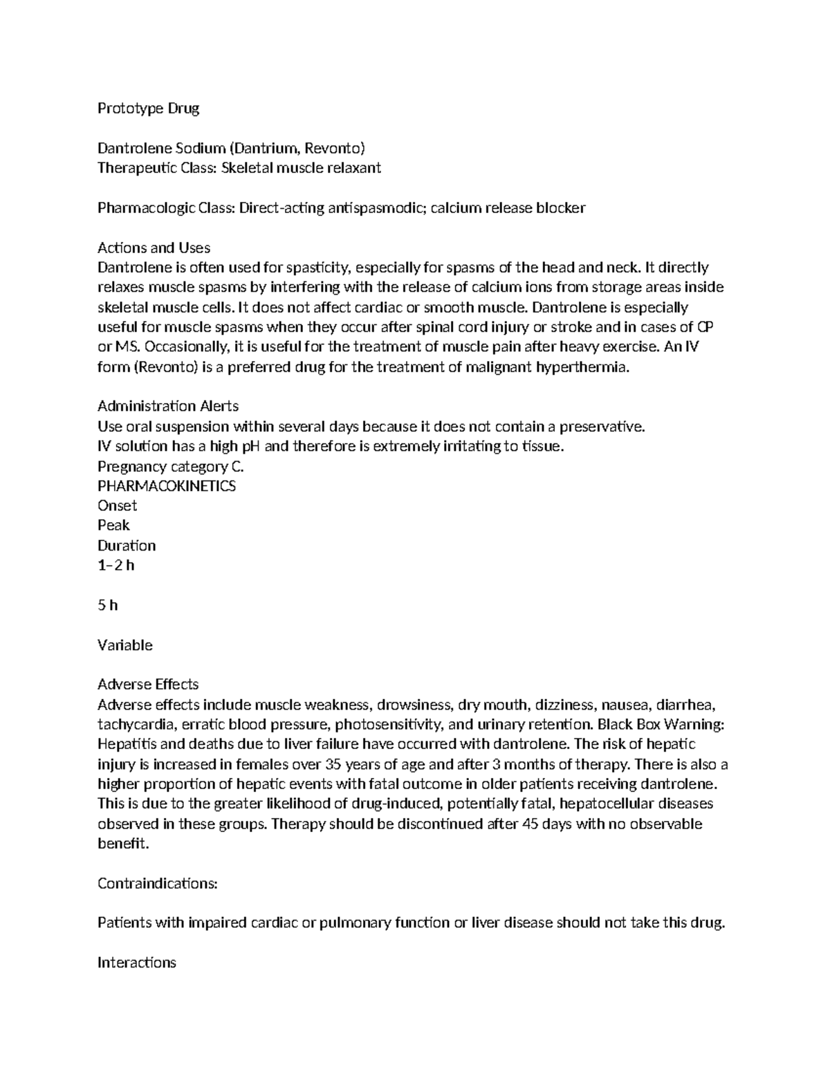 Prototype Drug Dantrolene - Prototype Drug Dantrolene Sodium (Dantrium ...