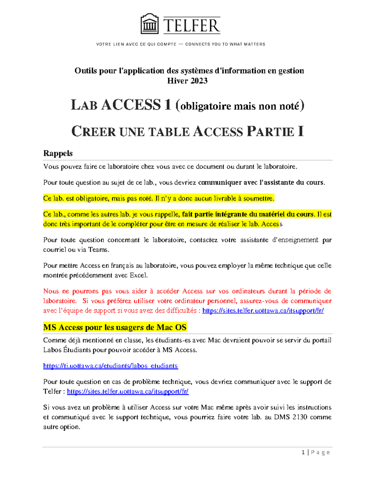 ADM1770 Lab Access-1 - Instructions for access assignment 1 - Outils ...