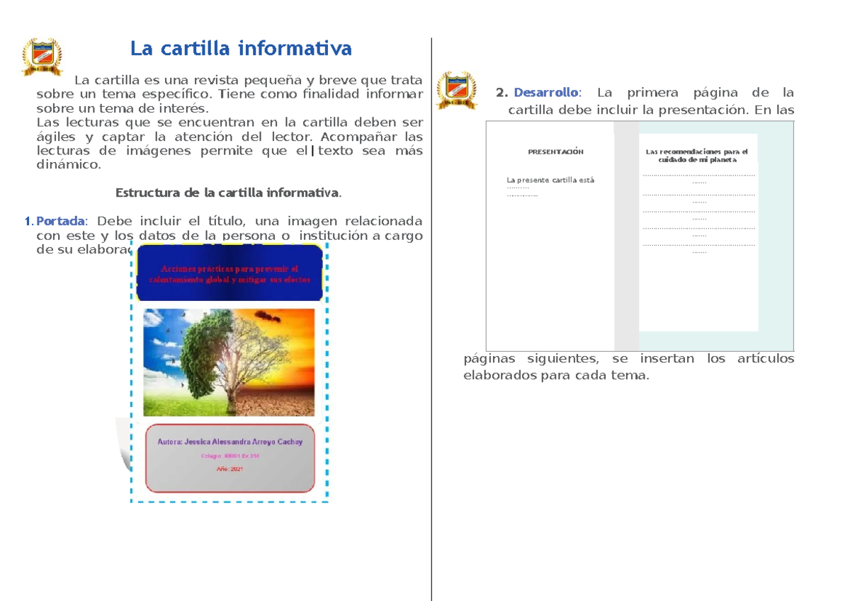La cartilla informativa- Recursos - La cartilla informativa La cartilla es una revista pequeña y ...