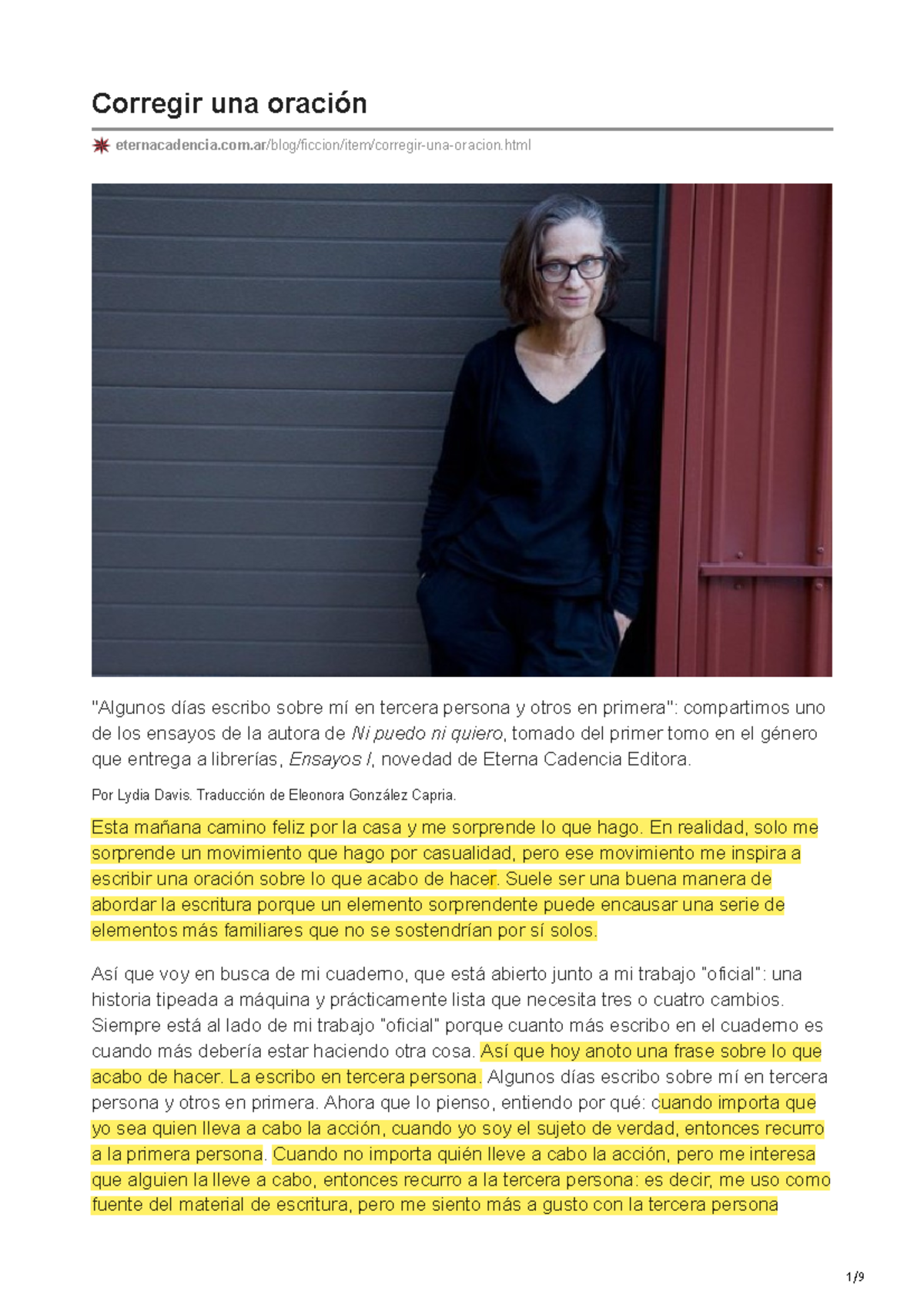 Corregir una oración - Corregir una oración - Studocu