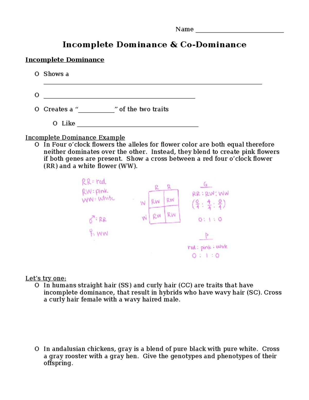 Incomplete Domin a nce a nd Co Domin a nce - Name ...