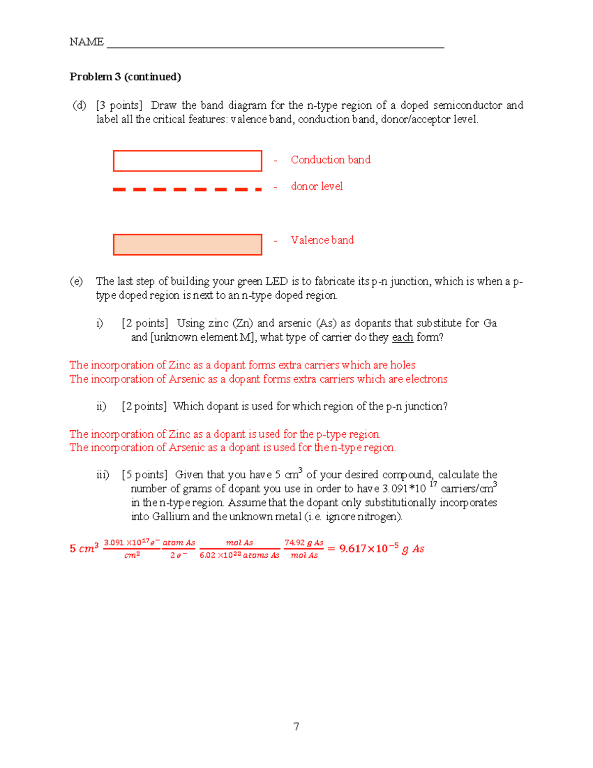 3091-Exam-2 Preparation-Fall-Solutions Part 2 - Problem 3 (continued ...