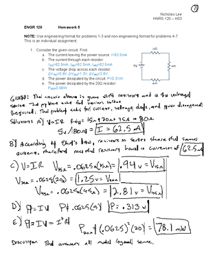 Engineering 120 Homework 2 - Pg. NOTE: Use the non-engineering format discussed in class for ...