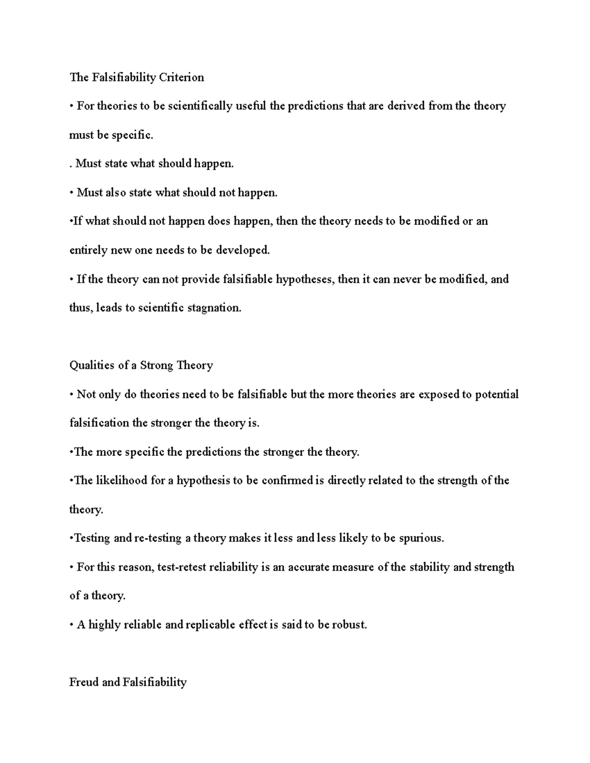 Chapter 2 - Lecture notes in the falsifiability criterion - The ...