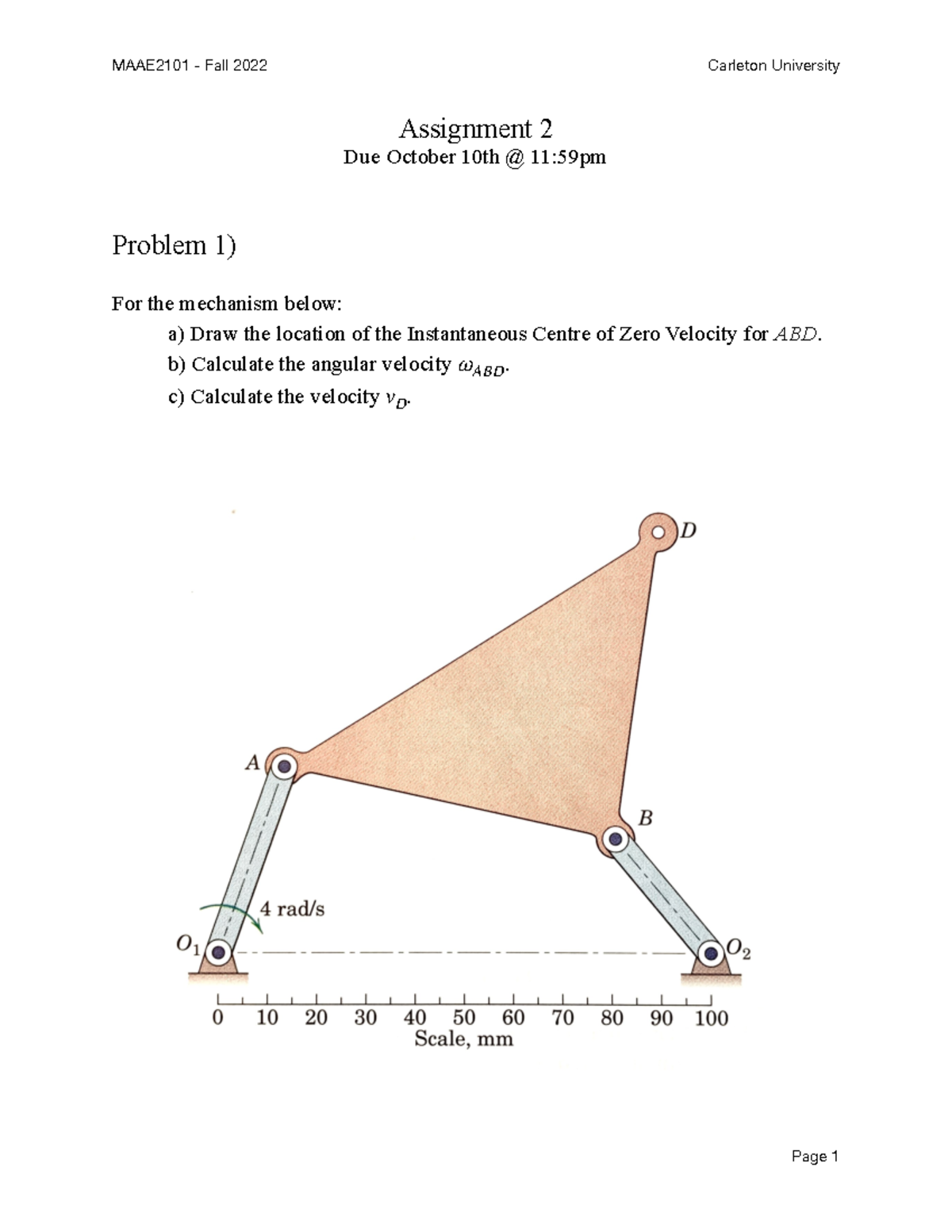 Assignment 2 - Na - MAAE2101 - Fall 2022 Carleton University Assignment 2 Due October 10th @ 11 ...
