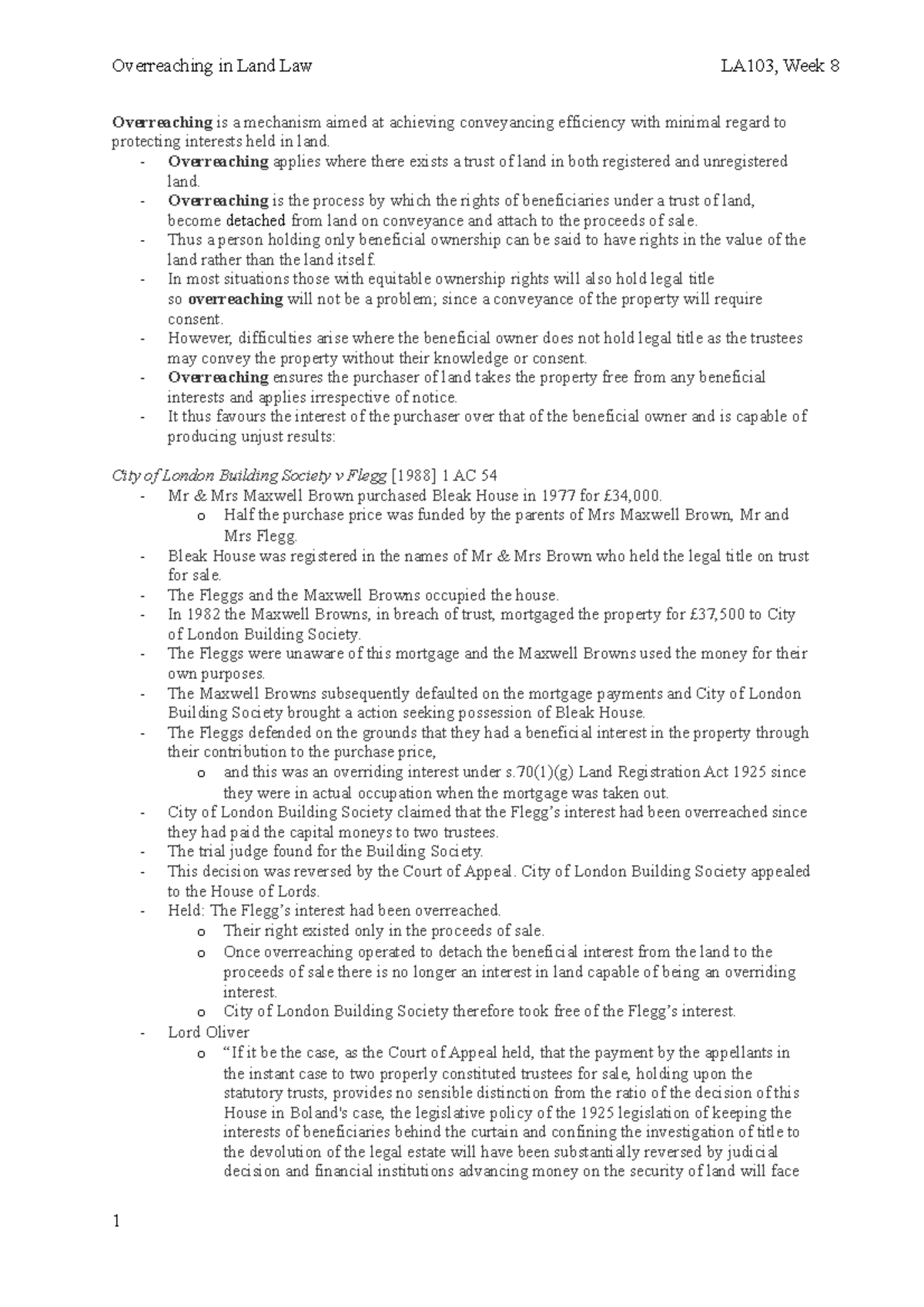 Overreaching (Week 8) - Overreaching is a mechanism aimed at achieving ...