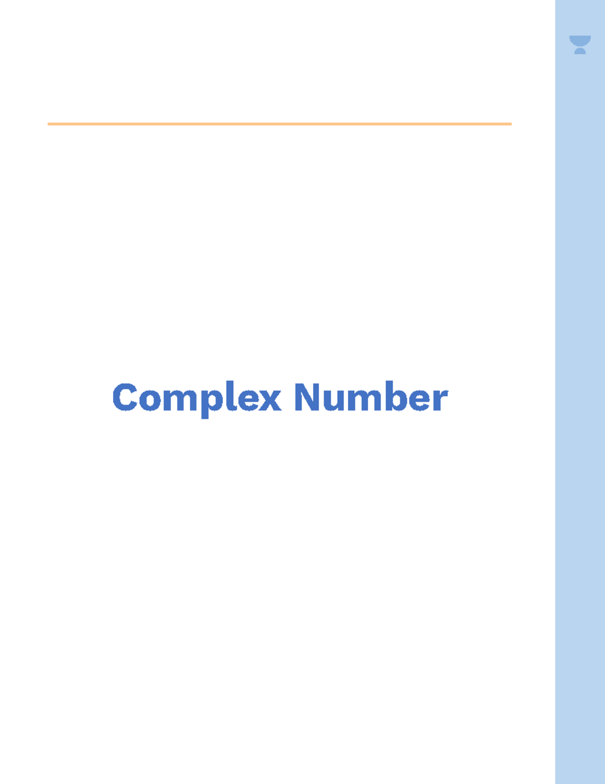 Maths Complex Number LN - Complex Number Complex Number INTRODUCTION ...