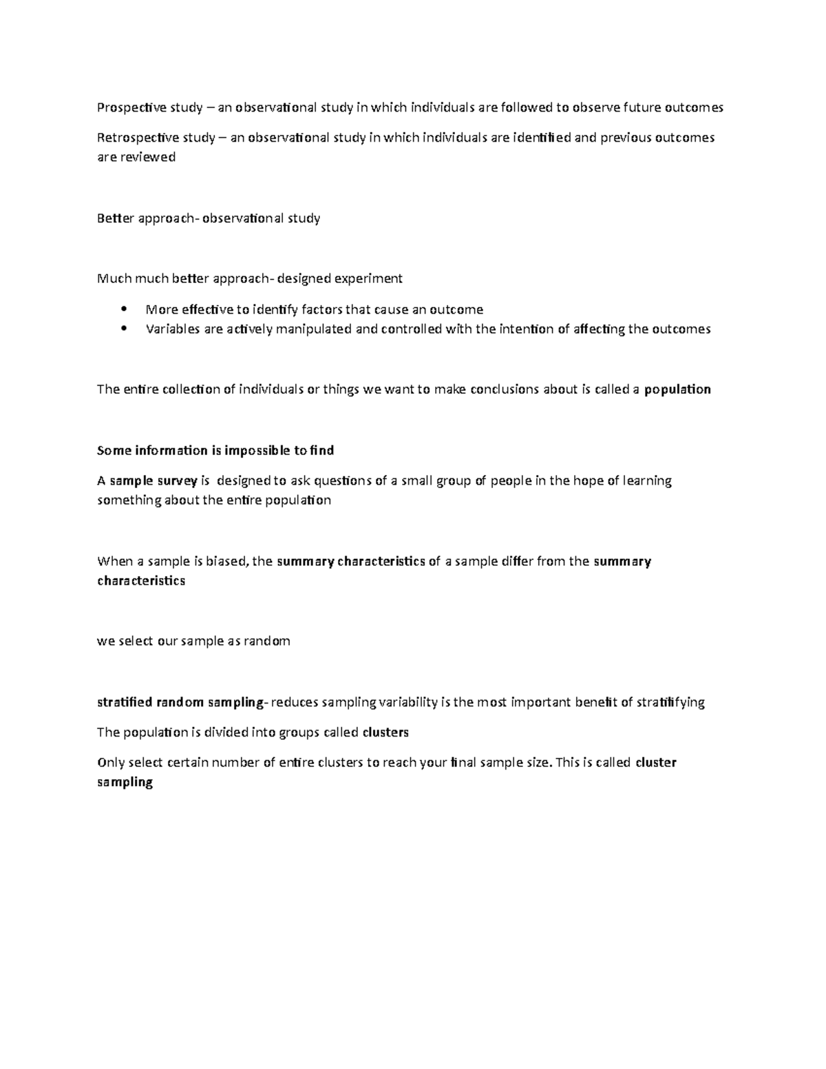 Prospective study - lecture notes - Prospective study – an ...