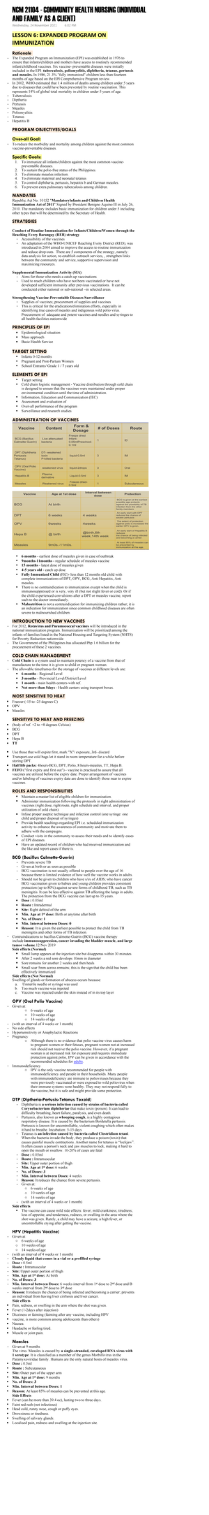 The Eyes Reviewer - health assessment lecture - Studocu