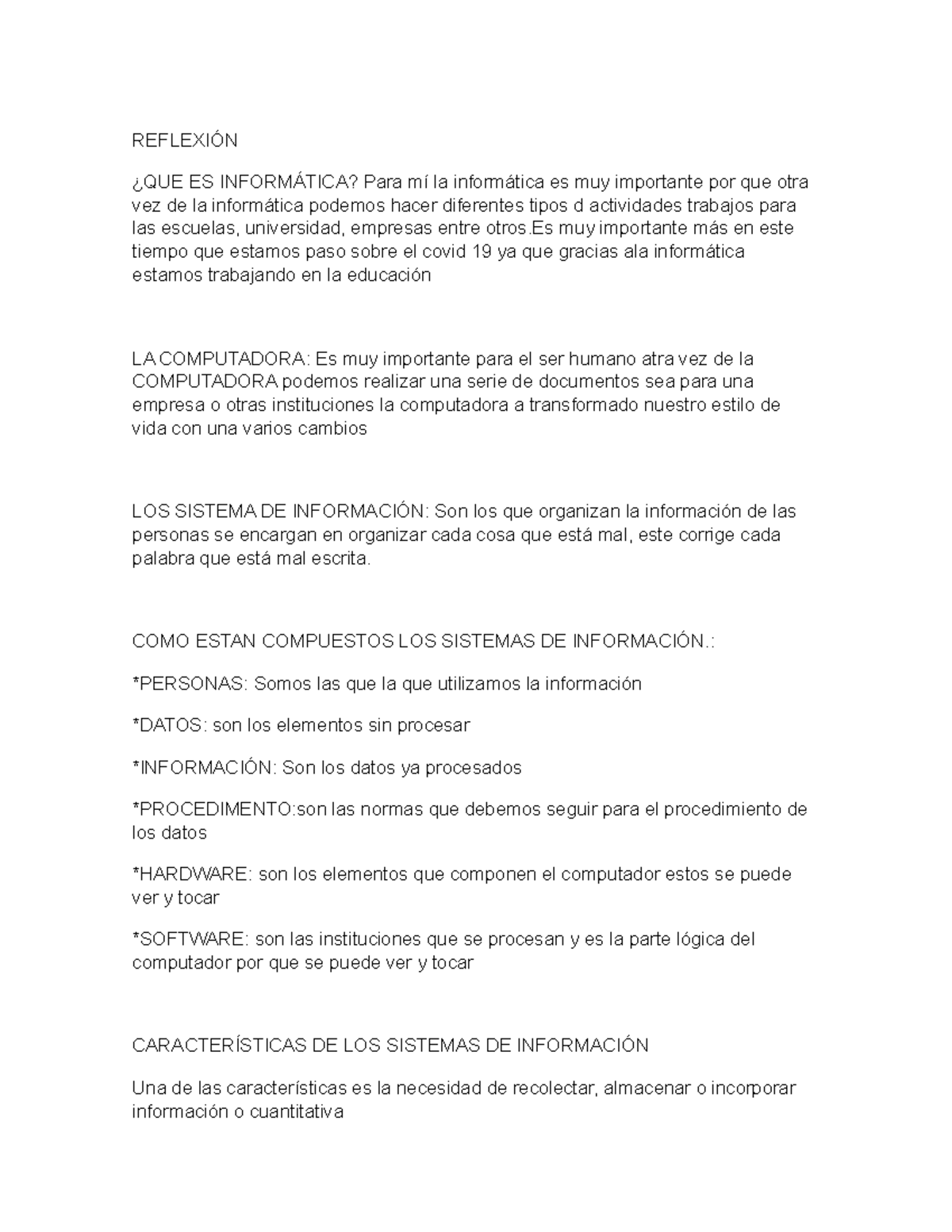 Aguasvivas Ingri tarea 1.2.doc - REFLEXIÓN ¿QUE ES INFORMÁTICA? Para mí ...