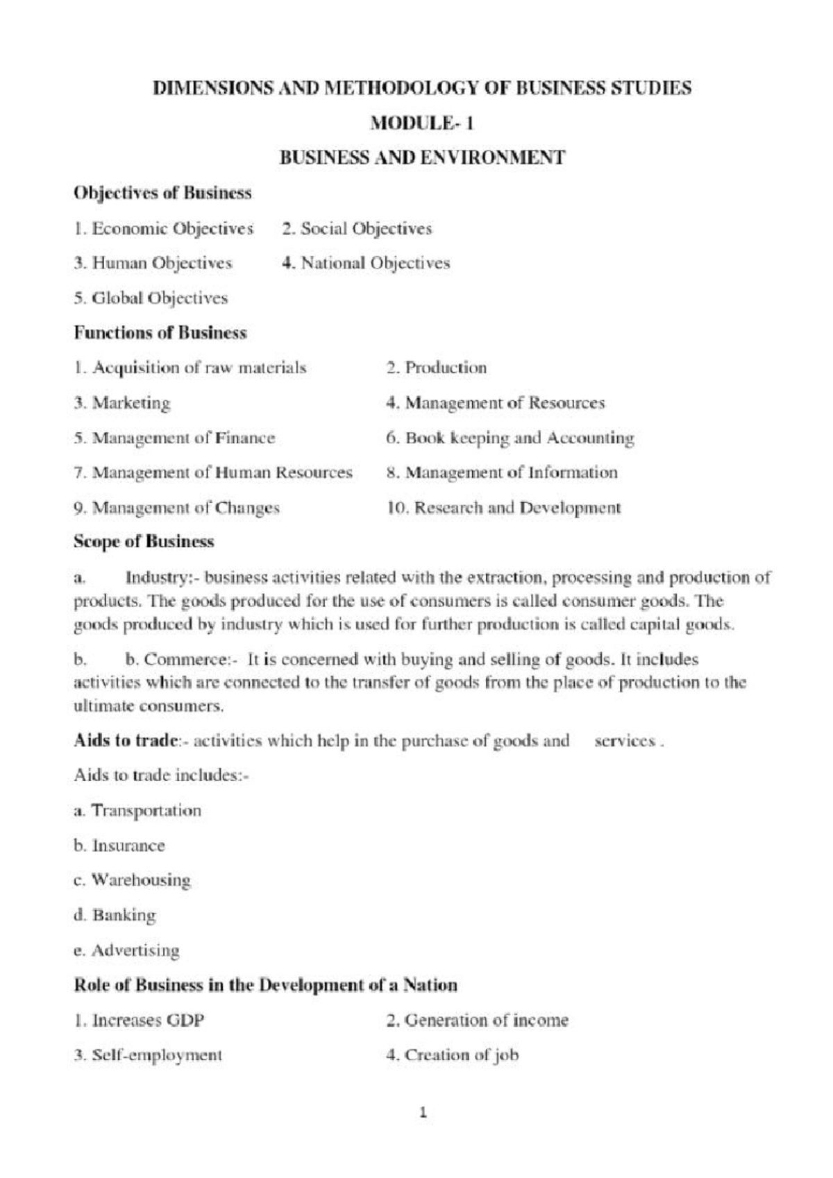 Sem-1 , DMBS - Class - Dimensions and Methodology of Business Studies ...