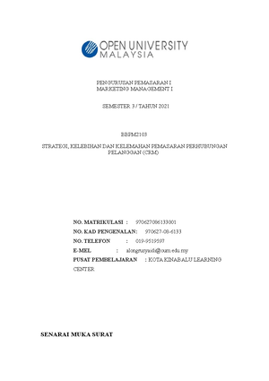 Perancangan DAN Pembangunan Kerjaya Assignment - CAREER PLANNING AND ...