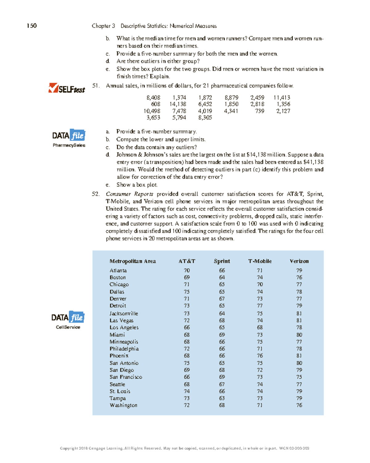 Chapter 3 Excerpt(1) 8 - Ch 3 - 150 Chapter 3 Descriptive Statistics: Numerical Measures b. What ...