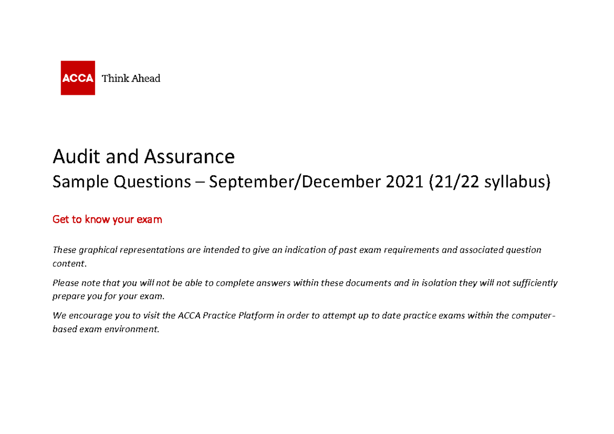 AA SD21 Qs - examiners report on acca f8 exam. very helpful - Audit and ...