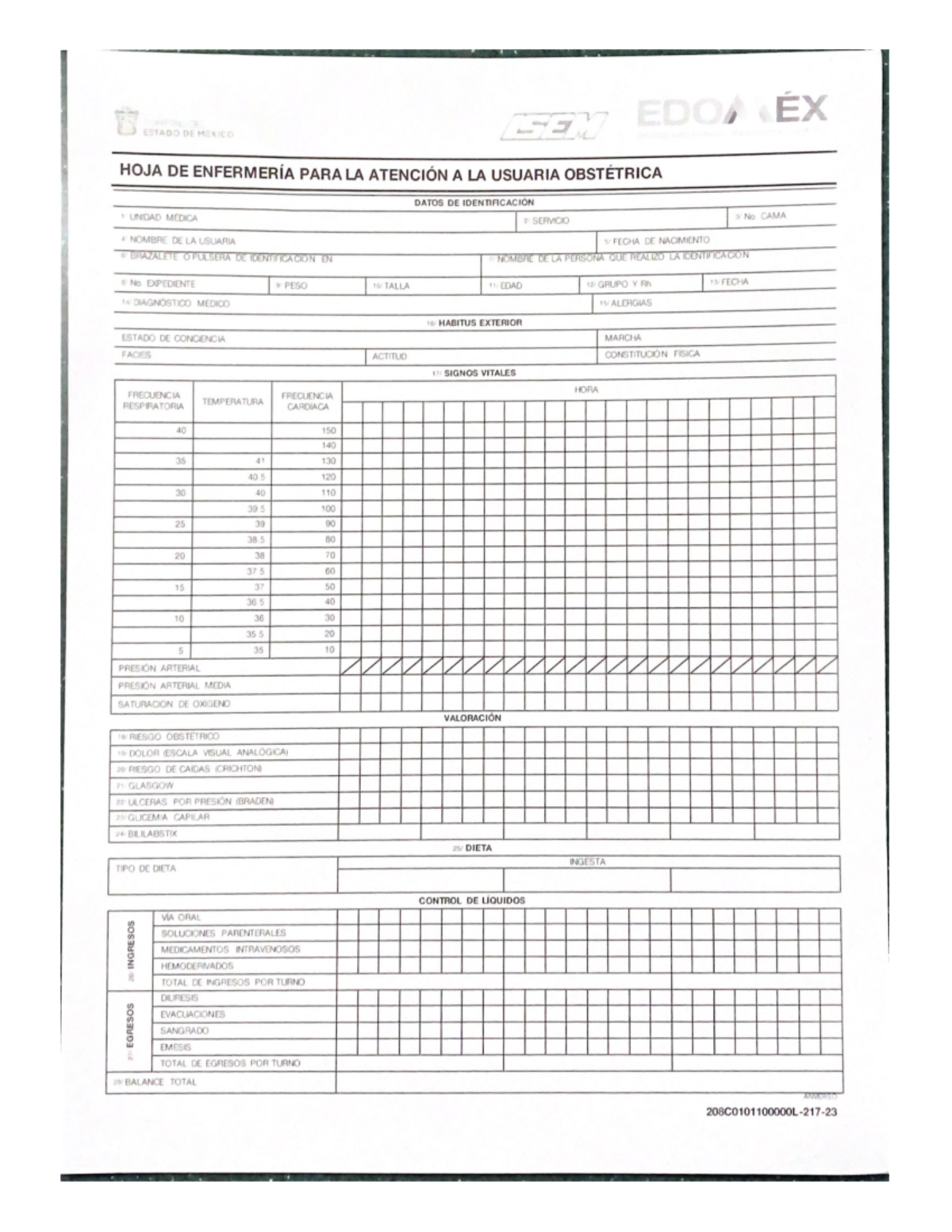 Hoja Para Atencion Obstetrica ISEM - Enfermeria materno infantil - Studocu