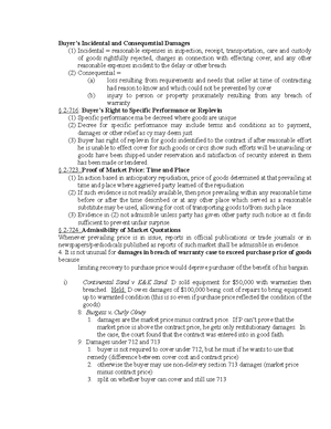 Contracts Law Outline - 2 - Ch 13) IMPLIED IN LAW AND IMPLIED IN FACT ...