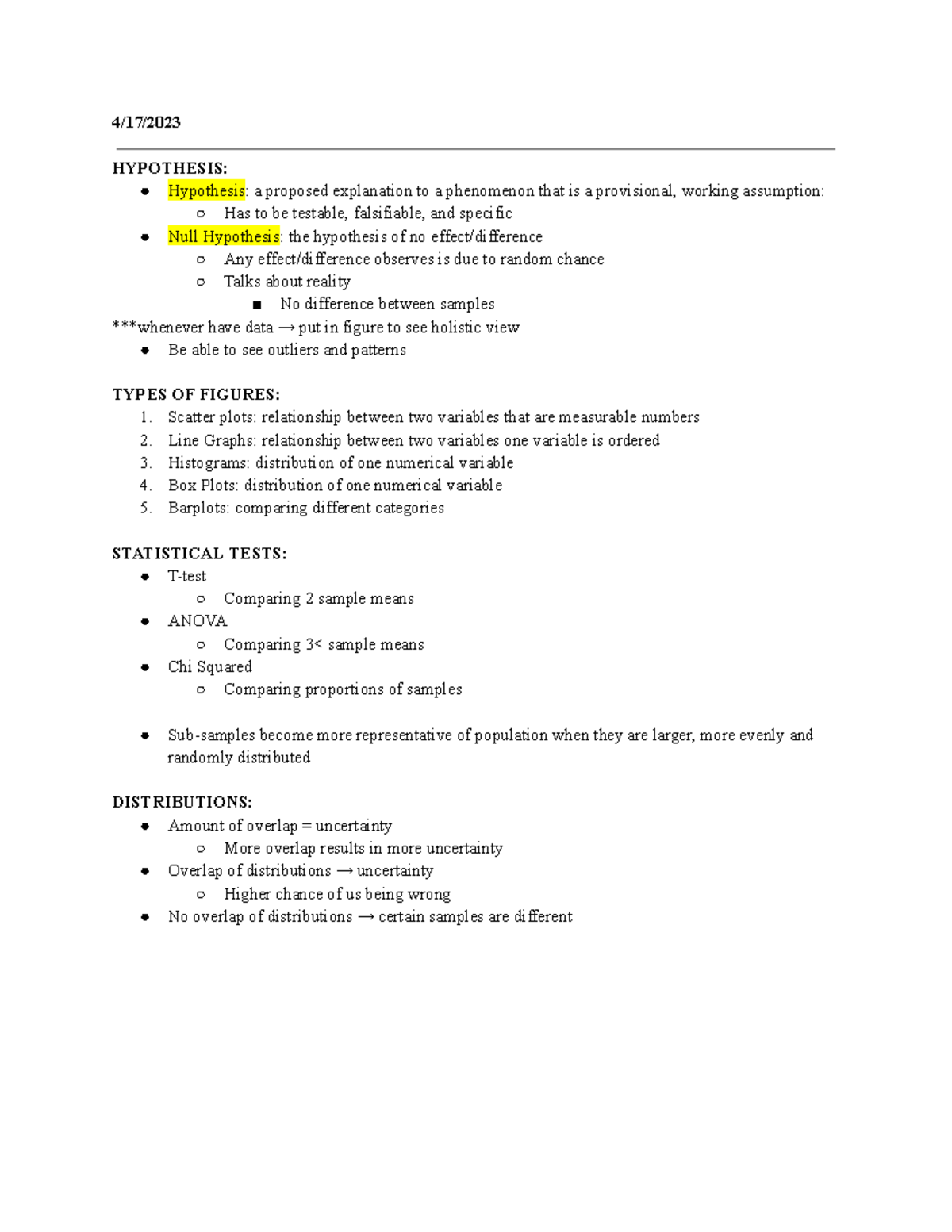 BILD 4 - lecture - HYPOTHESIS: Hypothesis: a proposed explanation to a ...