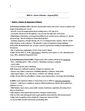 MDC Exam 1 In Class Review - Slurred speech and weakness. What is the ...