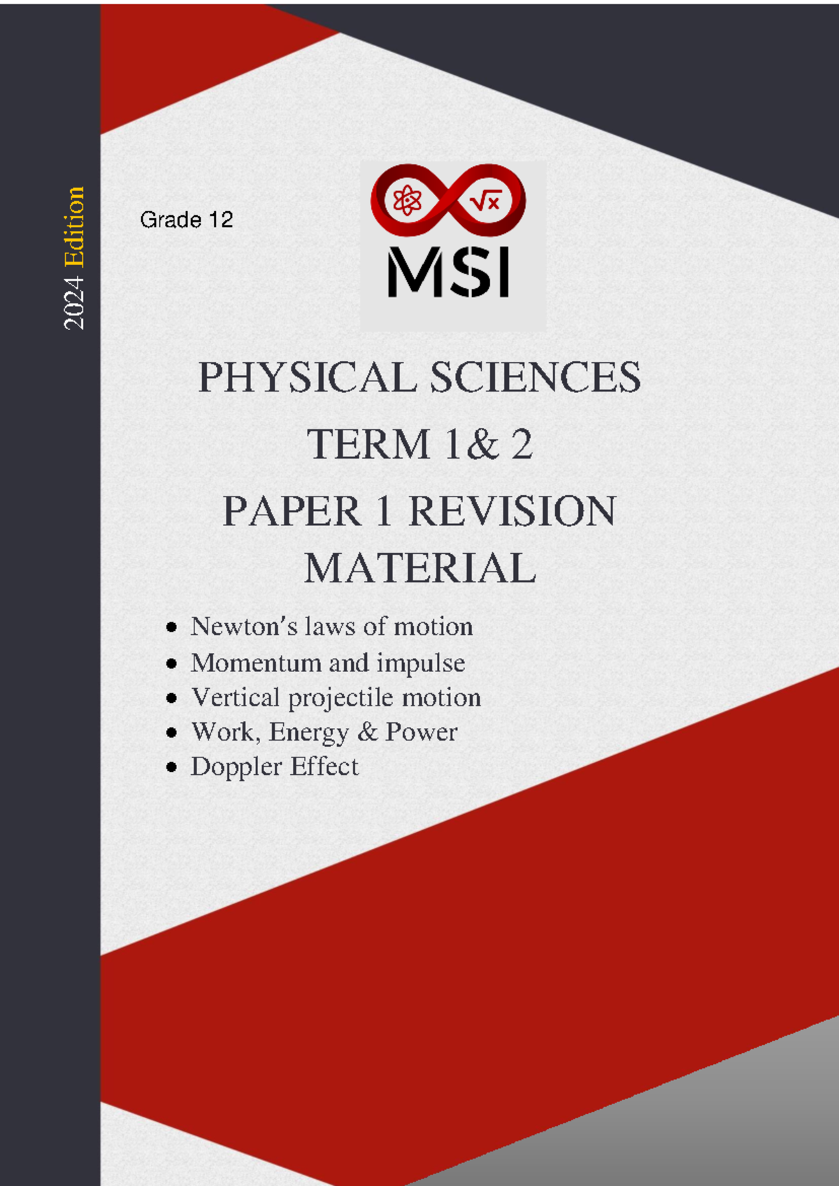 Revision Material Questions Grade 12 Paper 1 TERM 1 ^0 2 - Grade 1 2 ...