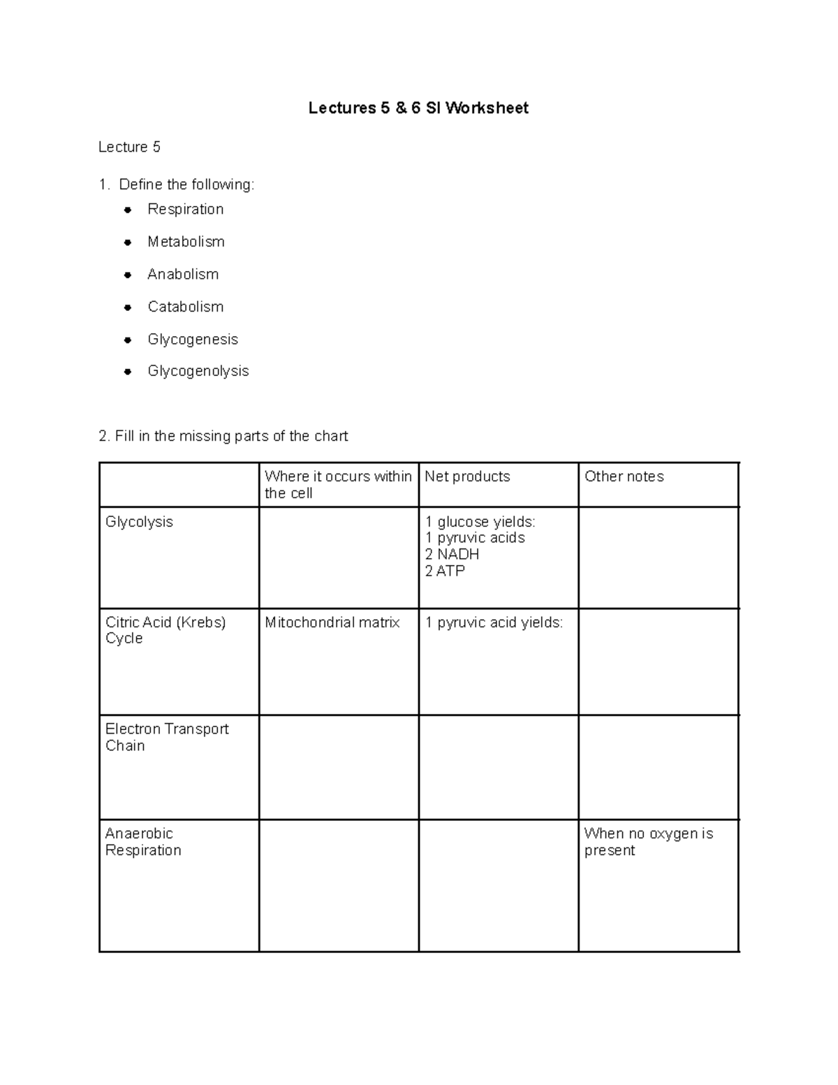 SI Worksheet Lectures 5-6 - Lectures 5 & 6 SI Worksheet Lecture 5 ...