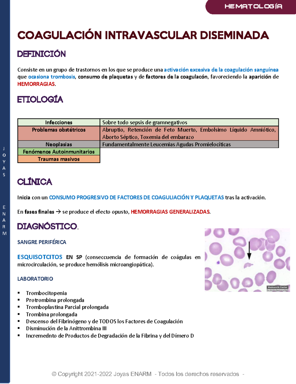 Coagulación Intravascular Diseminada