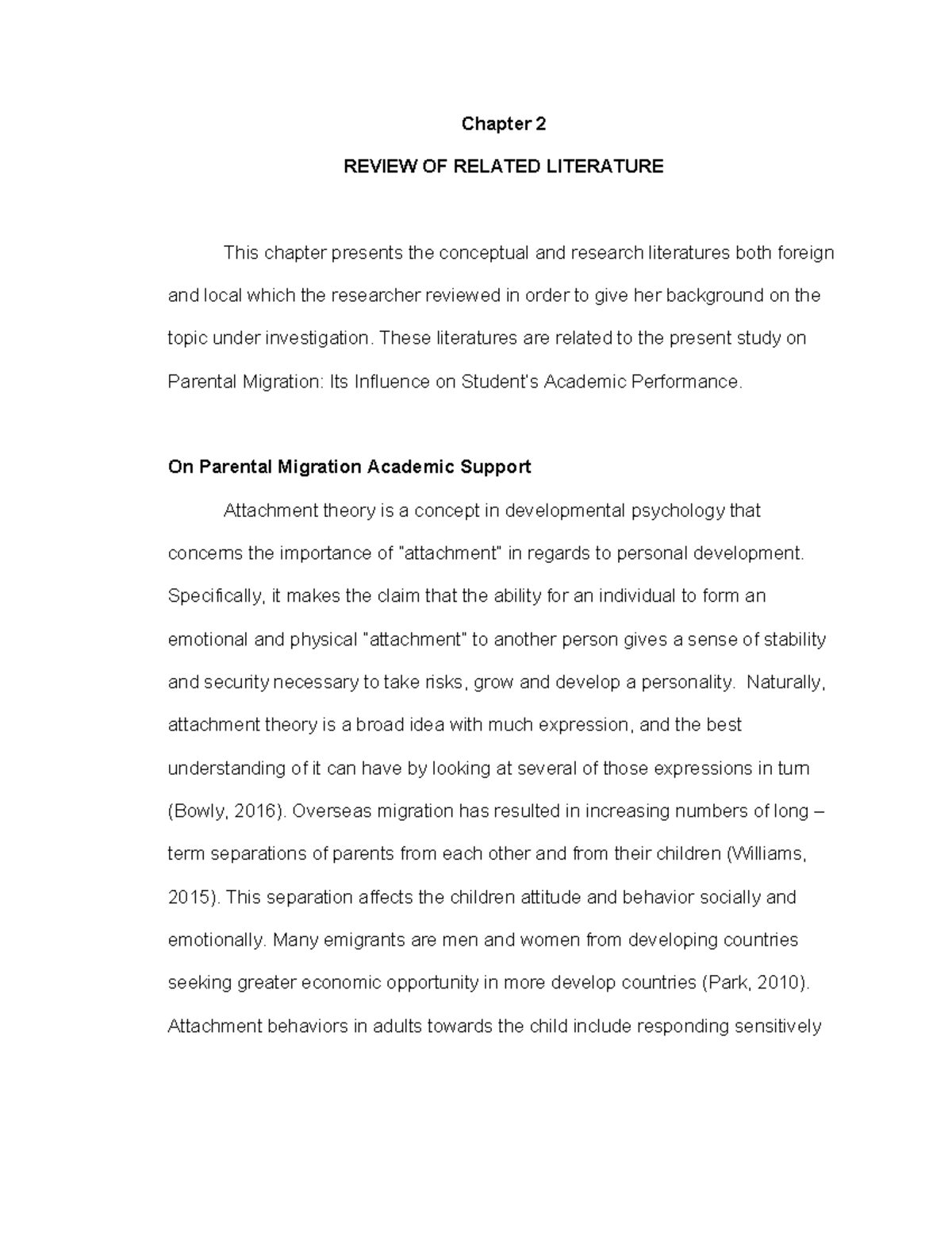 PR1 sample of RRL - Chapter 2 REVIEW OF RELATED LITERATURE This chapter ...