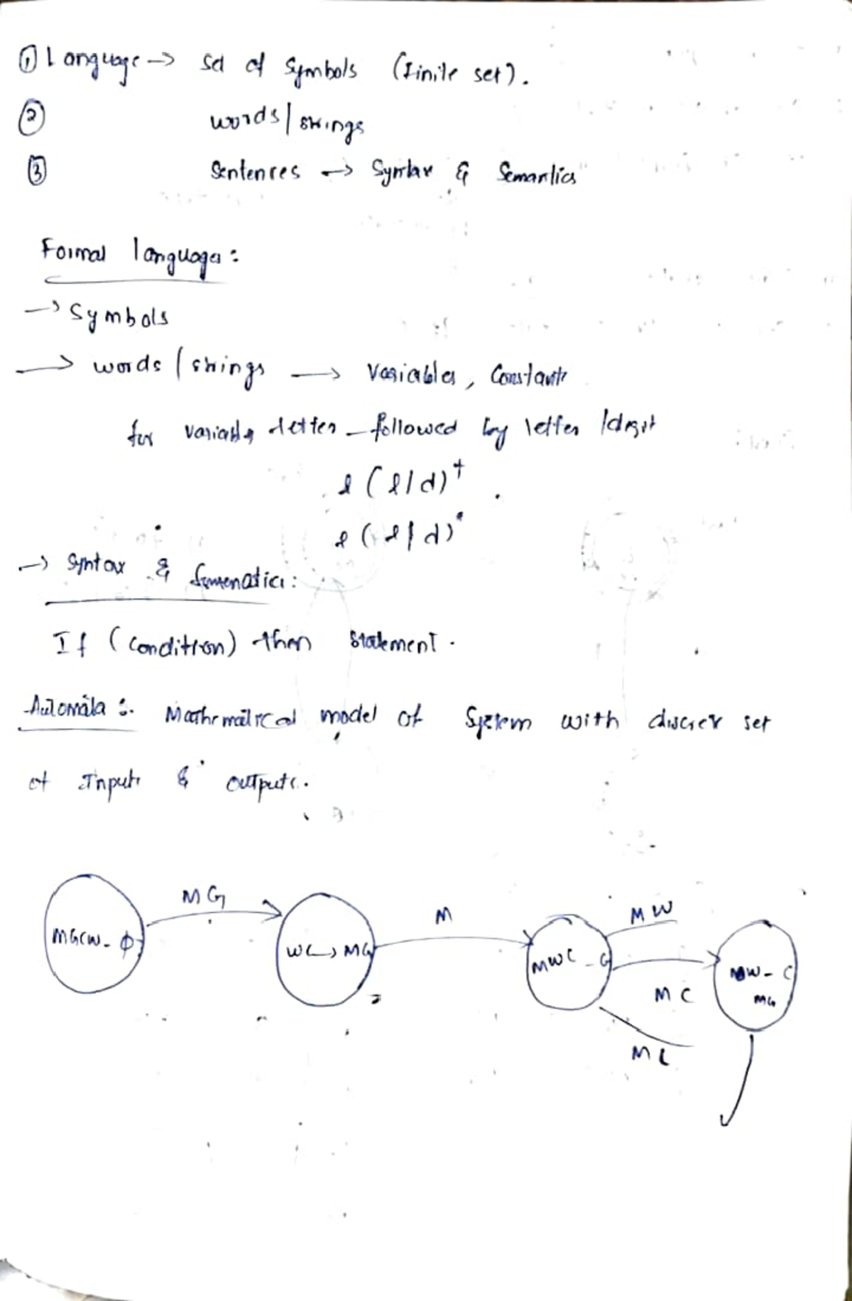 Flat notes ct1 - formal languages and automata theory - Studocu
