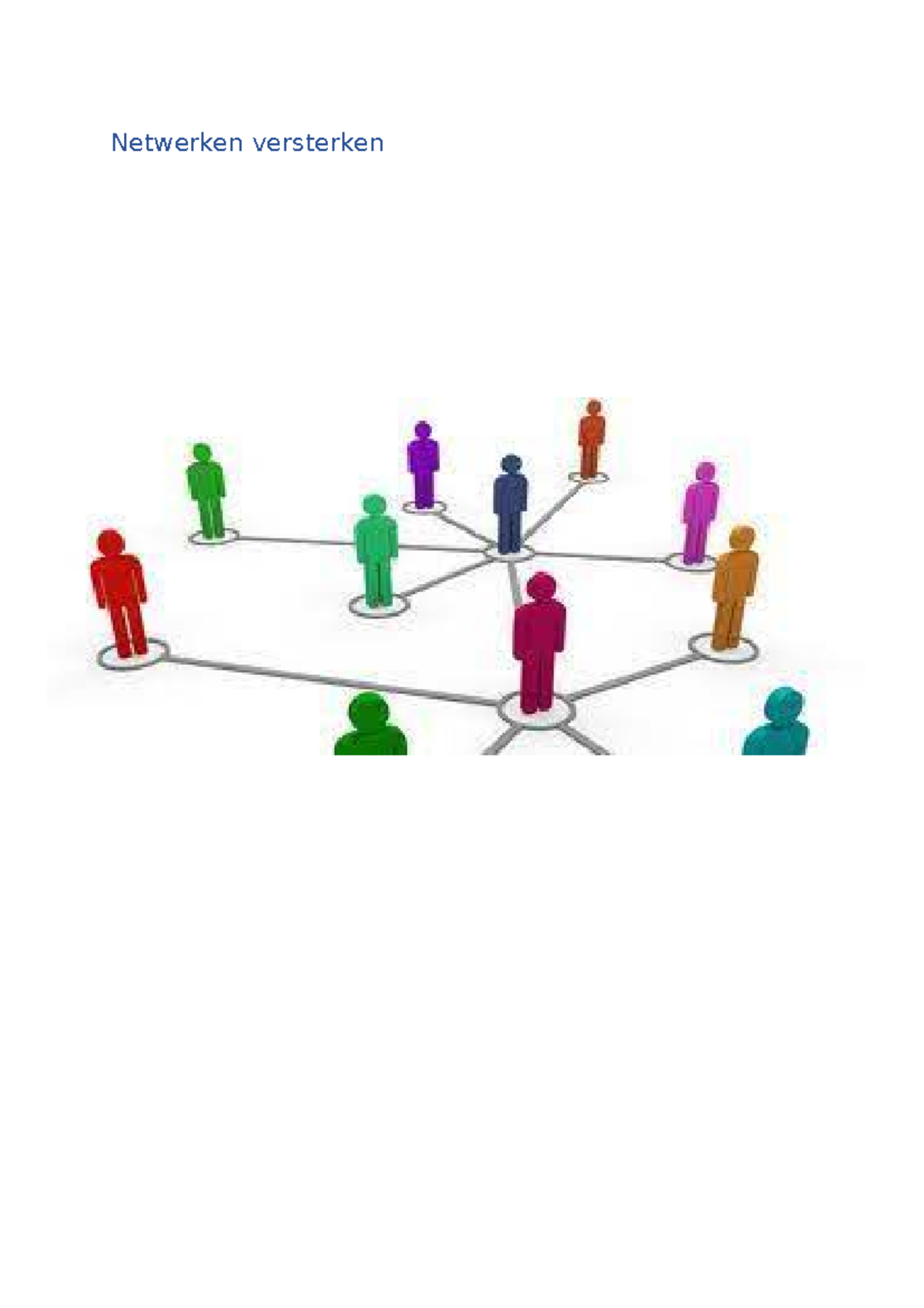 Netwerk versterken - Netwerken versterken Inhoud Netwerken - Studeersnel