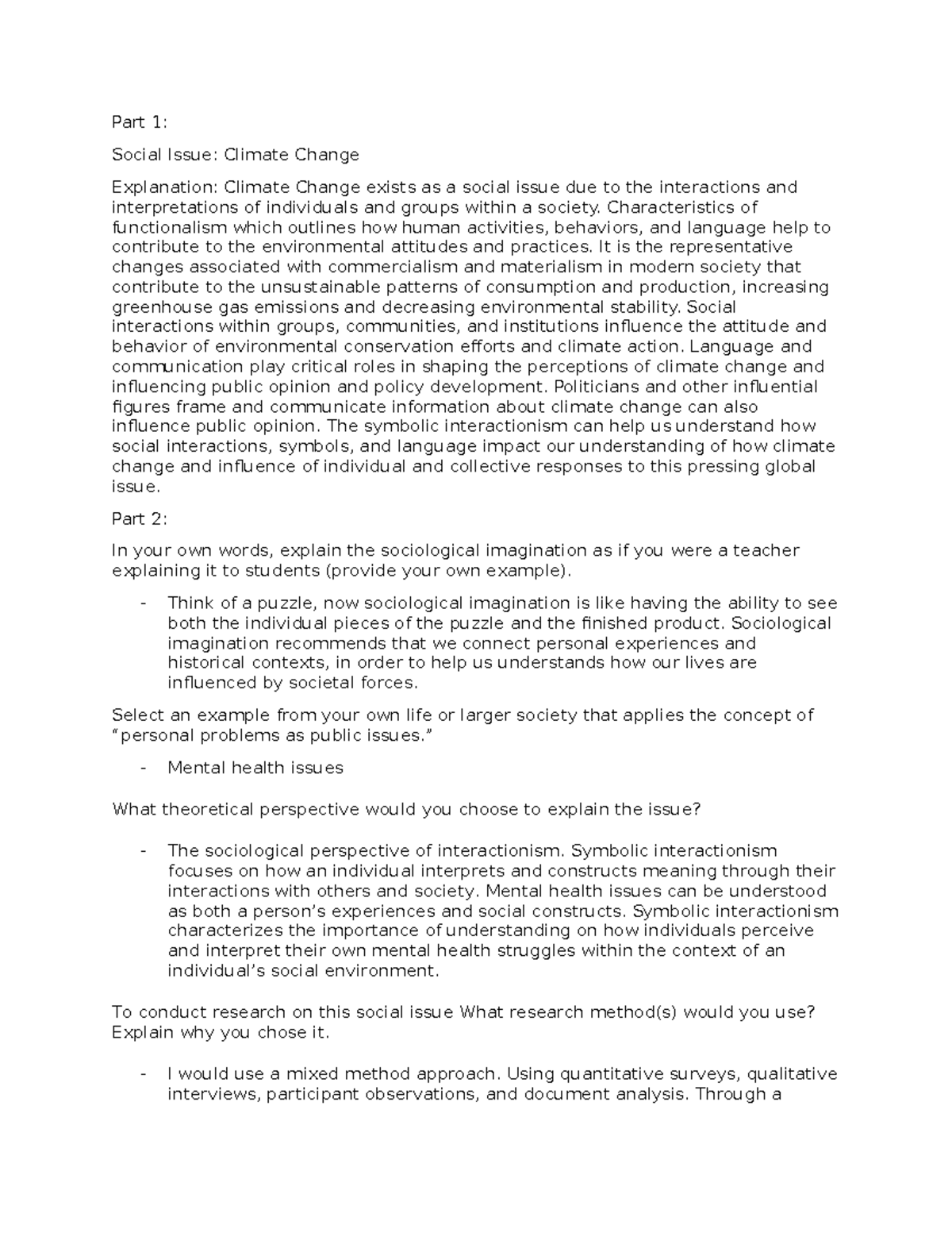 SOC200.M1. Dis 1 - Module 1 discussion post - Part 1: Social Issue ...
