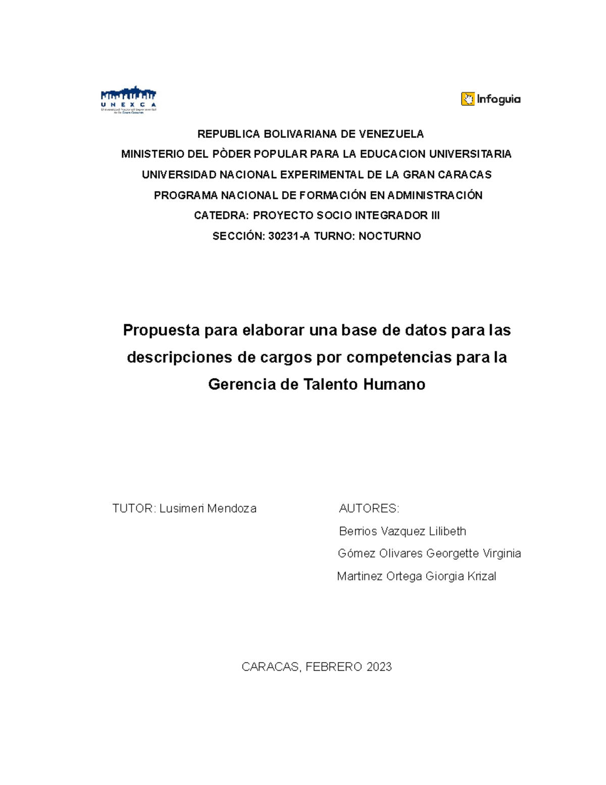 Momento I 992023 - TRABAJO - REPUBLICA BOLIVARIANA DE VENEZUELA ...