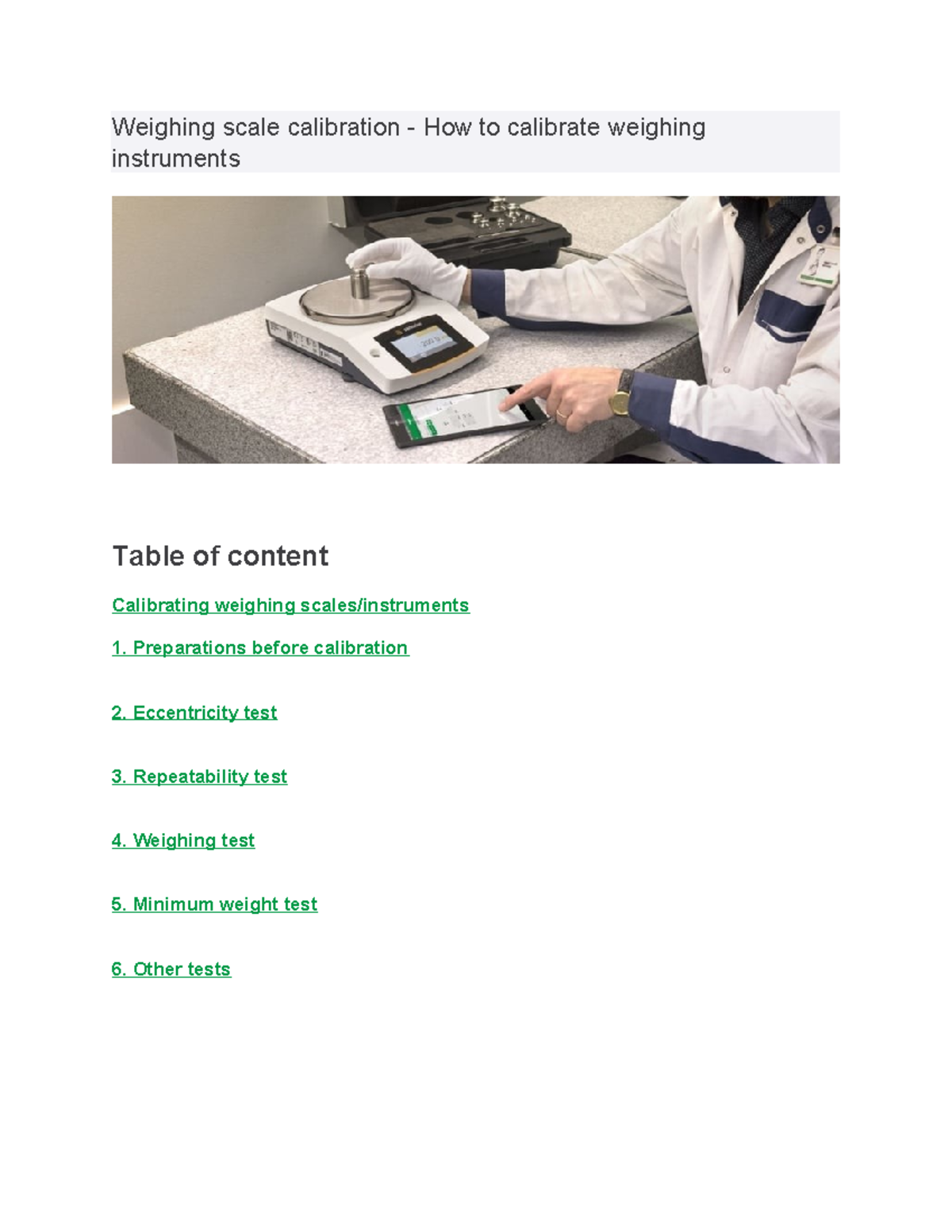 Mass calibration 2 - Weighing scale calibration - How to calibrate ...