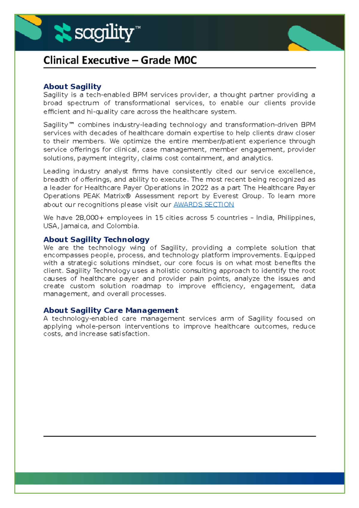 Sagility JD - IRN - nursing101 - Studocu