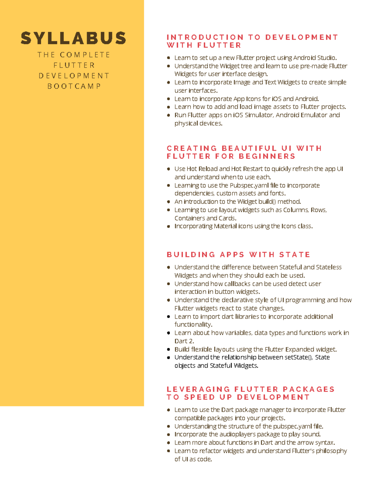 2.1 Flutter Dev Syllabus - S Y L L A B U S T H E C O M P L E T E F L U ...