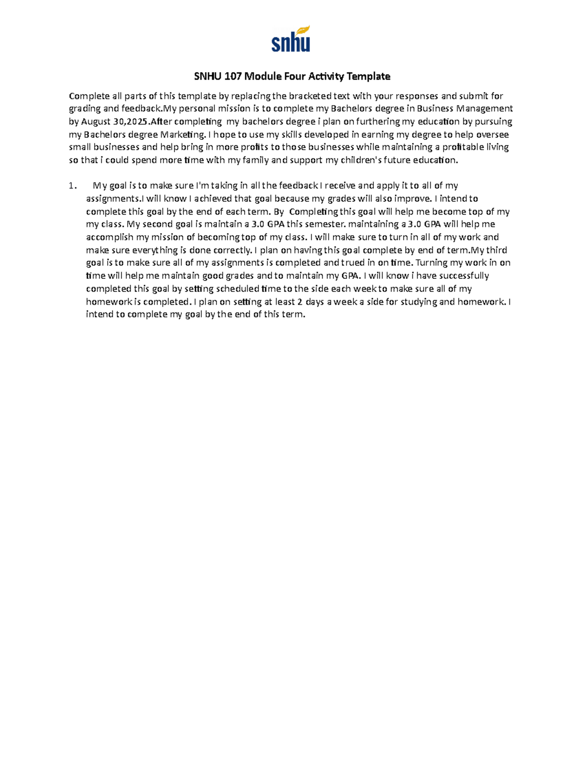 Module 4 - snhu 107 moudule 4 assignment 2022 may 26th - SNHU 107 ...