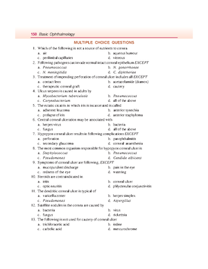 Multiple choice questions examination of eye - 44 Basic Ophthalmology ...