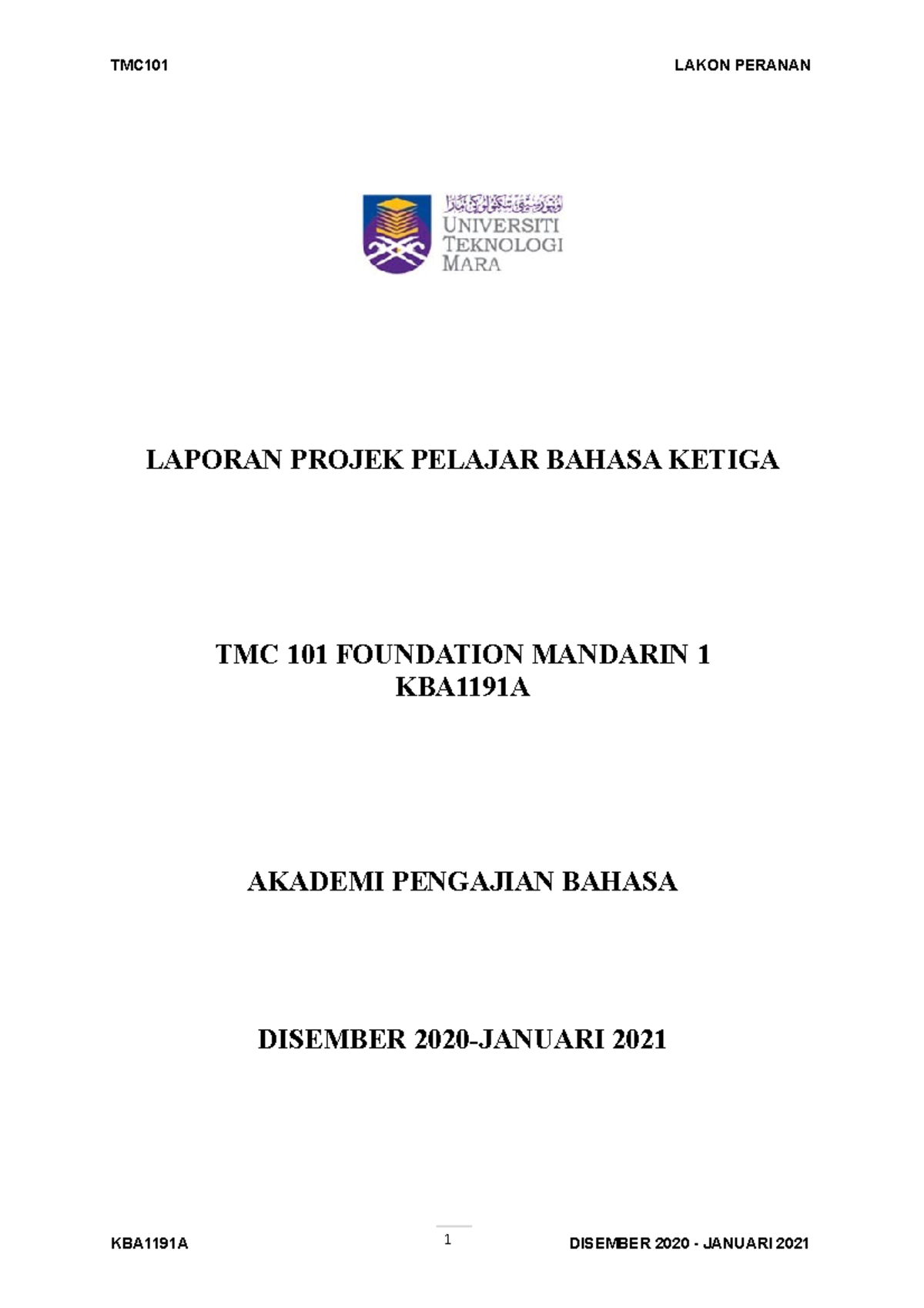 1191A Final Skrip LP G8 - Diploma Pengajian Perbankan - UiTM - Studocu